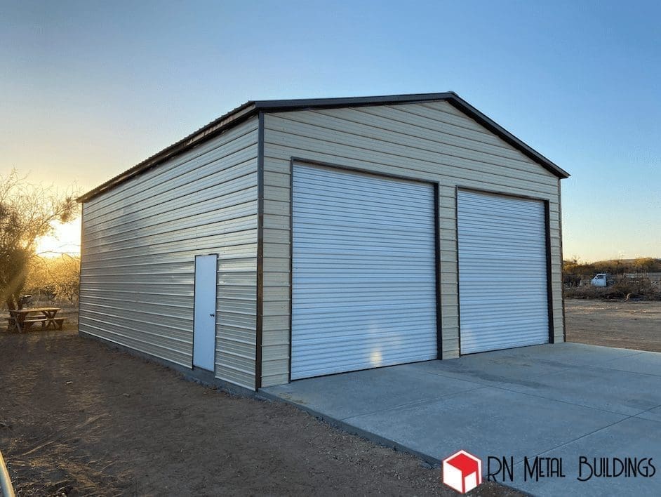 Metal Garage 28x31x14 | RN METAL BUILDINGS